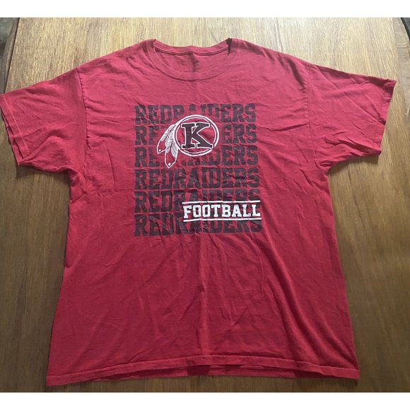 Hanes | Shirts | Red Raiders Football Red Graphic Crew Neck Tee Hanes ...